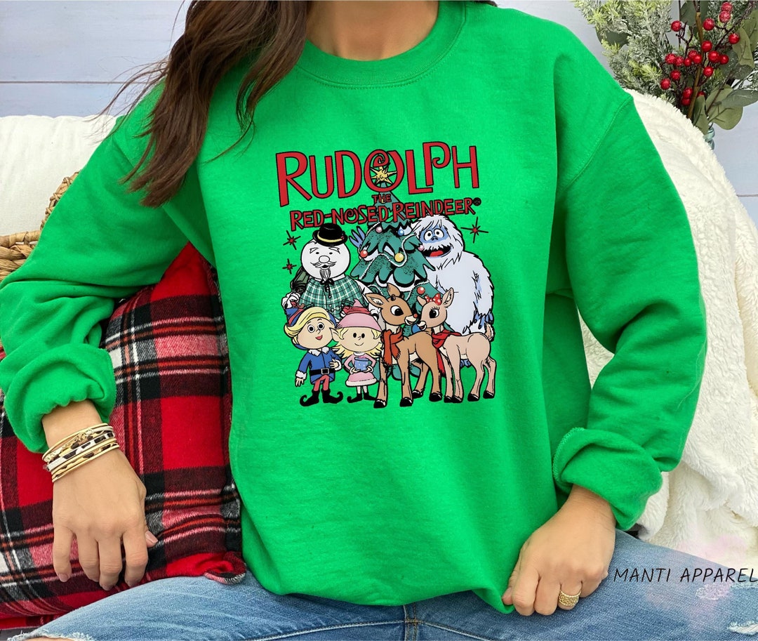 Rudolph the Red Nosed Reindeer Sweatshirt, Christmas Movie Sweater ...