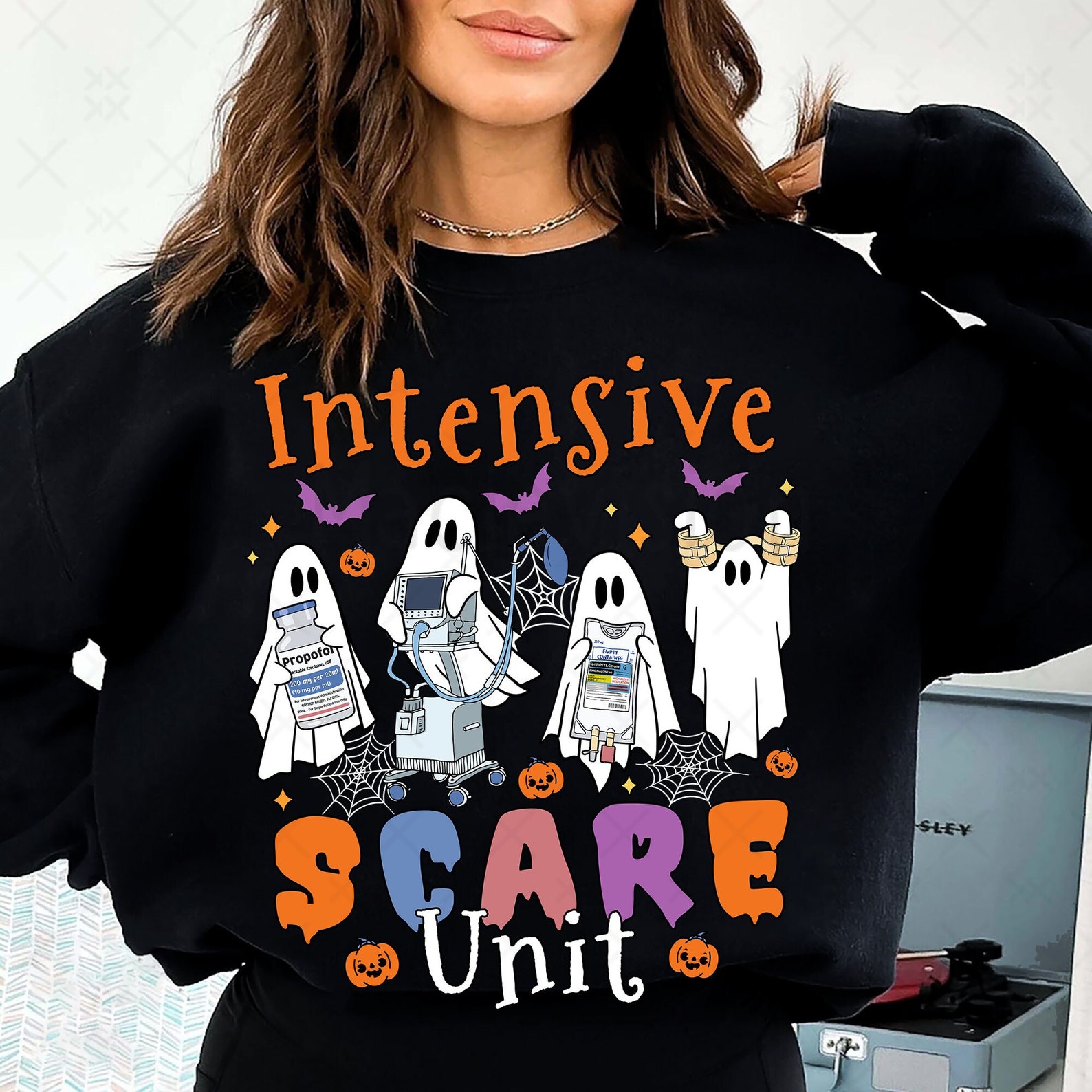 Halloween ICU Nurse Shirt, Intensive Scare Unit,icu Boo Crew Funny Nicu ...