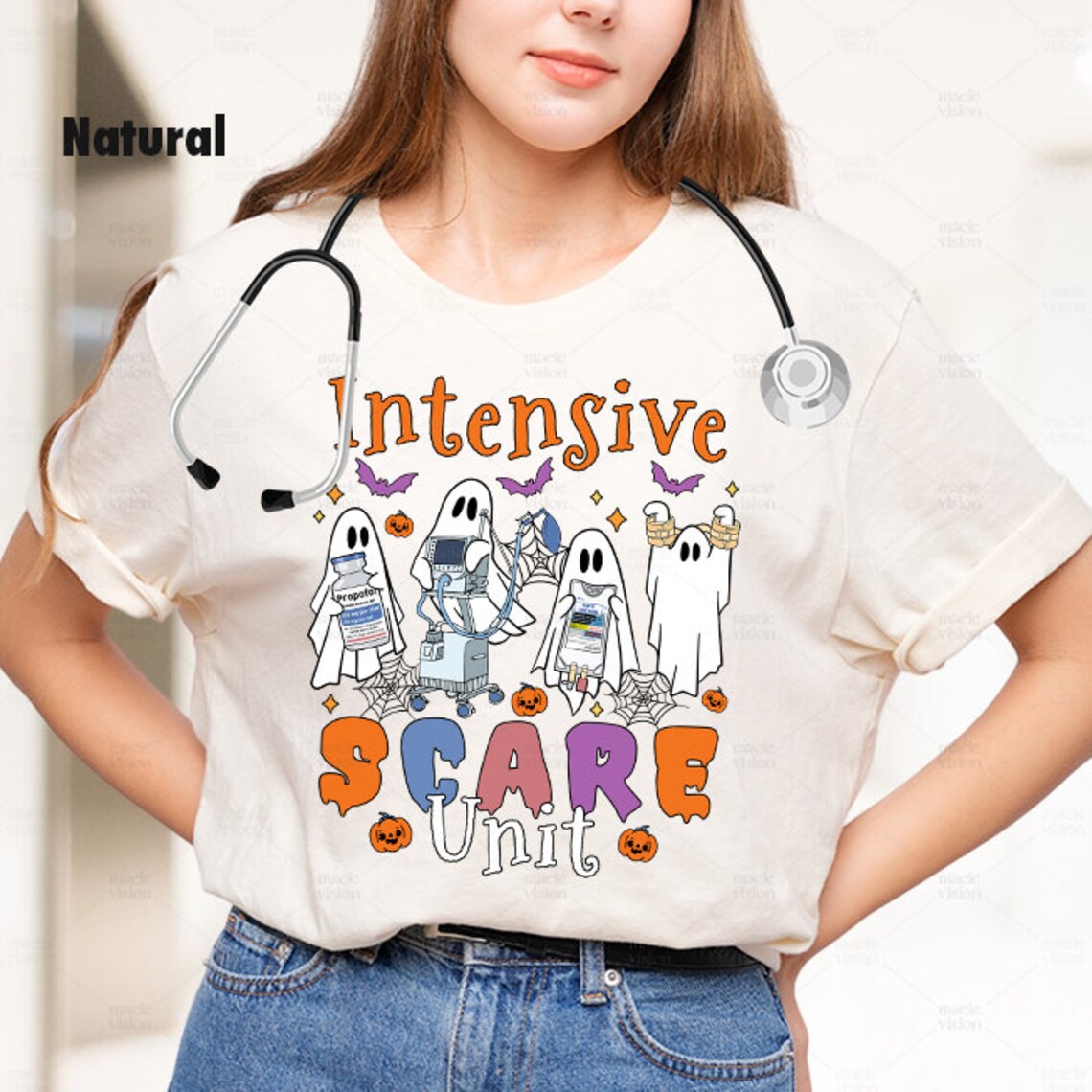 Halloween ICU Nurse Shirt, Intensive Scare Unit,icu Boo Crew Funny Nicu ...