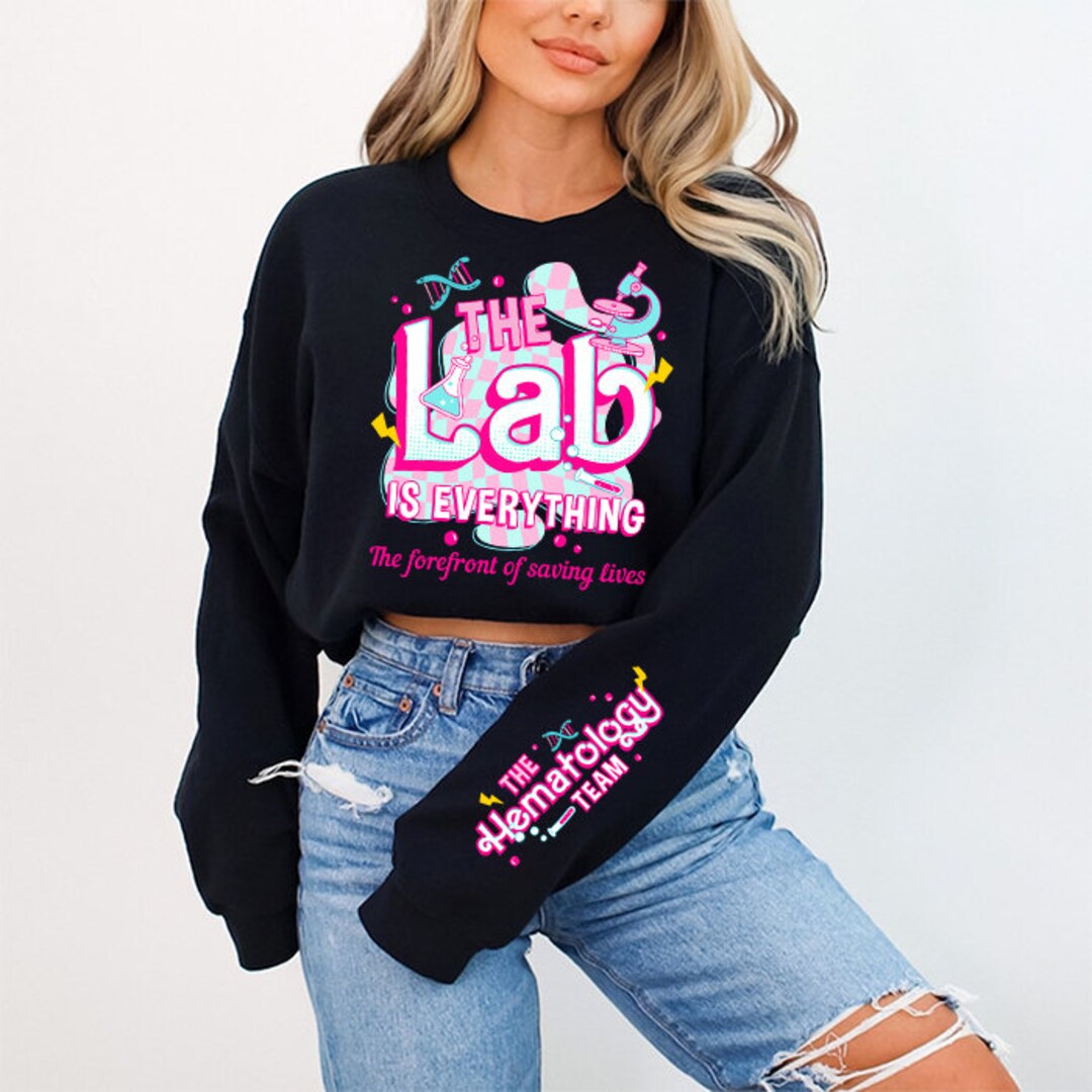 Personalized Laboratory Sleeve Print Sweatshirt, Retro Lab Week 2024 ...