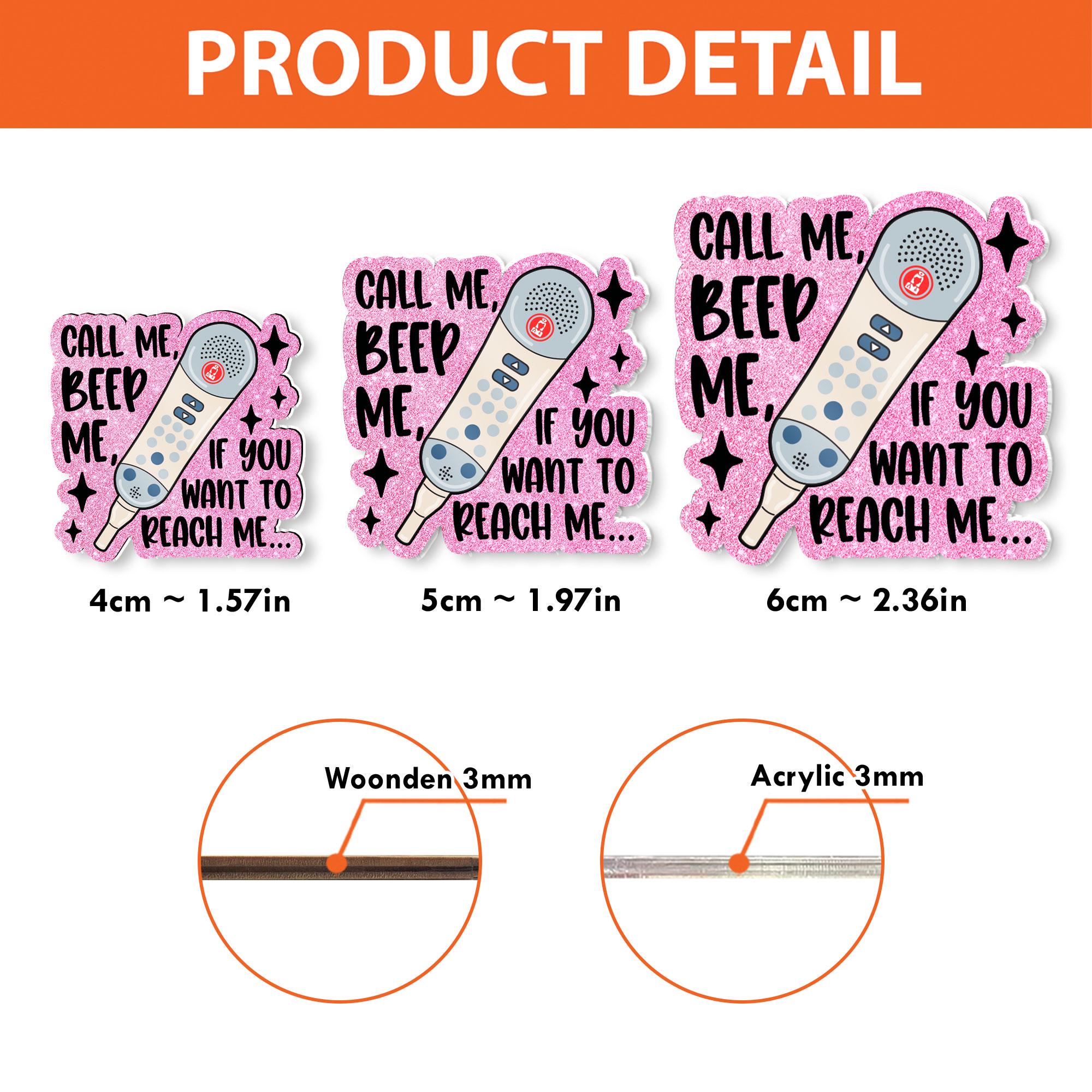 Call Me Beep Me If You Want to Reach Me, RN Nurse Badge Reel, Funny ...