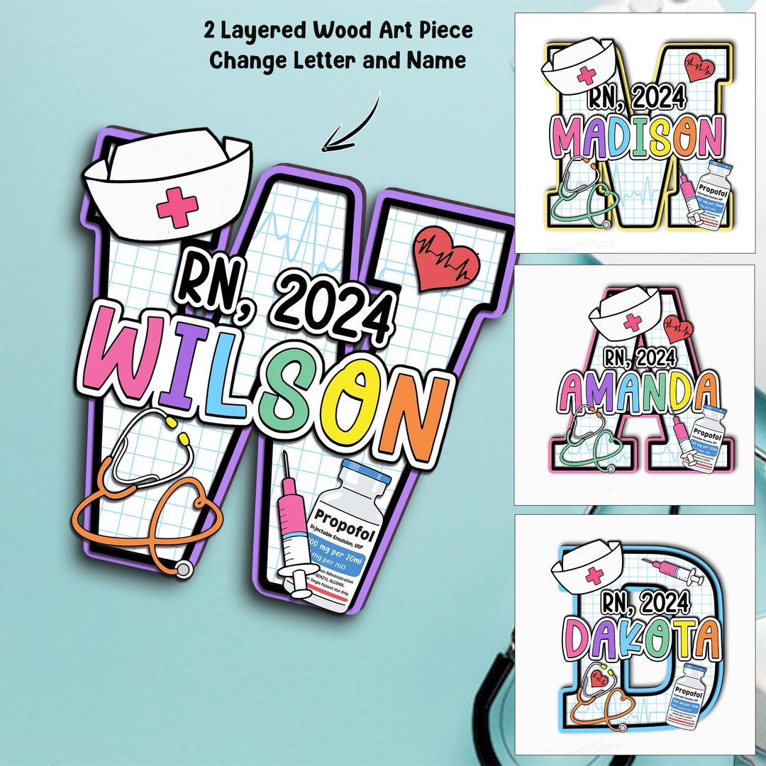 Personalized Nursing Clinic 3D Wood Art, 2 Layer Art Piece Sign for ...