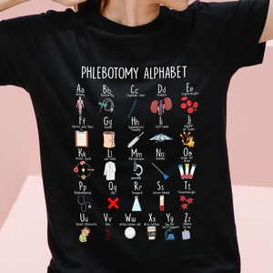 Phlebotomist Nurse Shirts, Phlebotomist Alphabet Shirt, Phleb Abcs ...