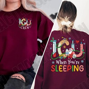 Christmas ICU Nurse Shirt, ICU Crew Funny Nicu Picu Nurse Tech Shirt ...