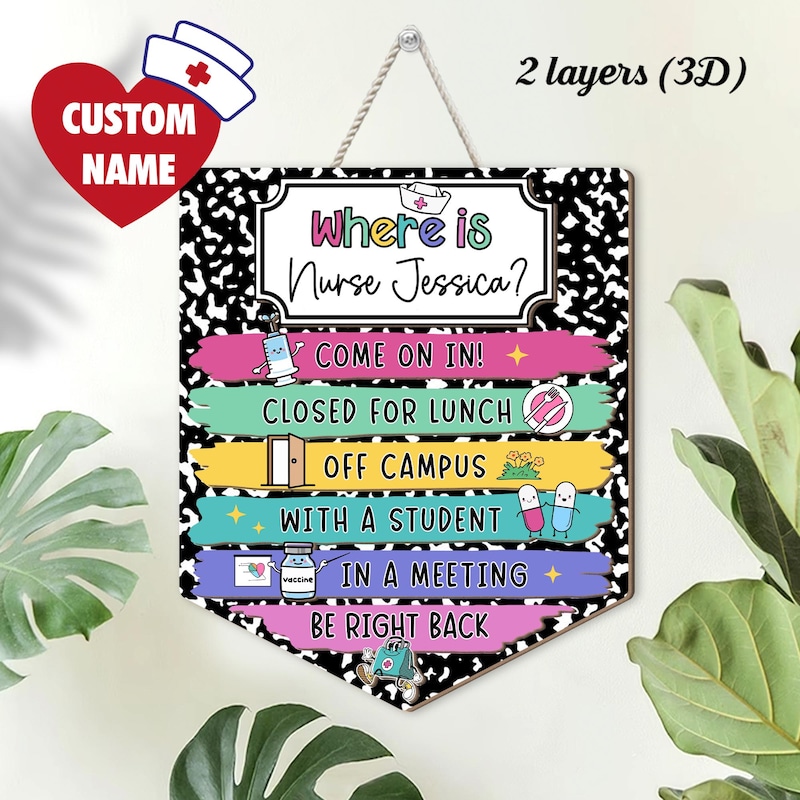 School Nurses Office Door Sign - Etsy