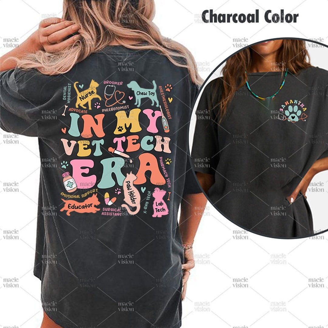 Vet Tech Era Shirt, Vet Tech Sweatshirt Monogrammed Veterinarian Shirt ...