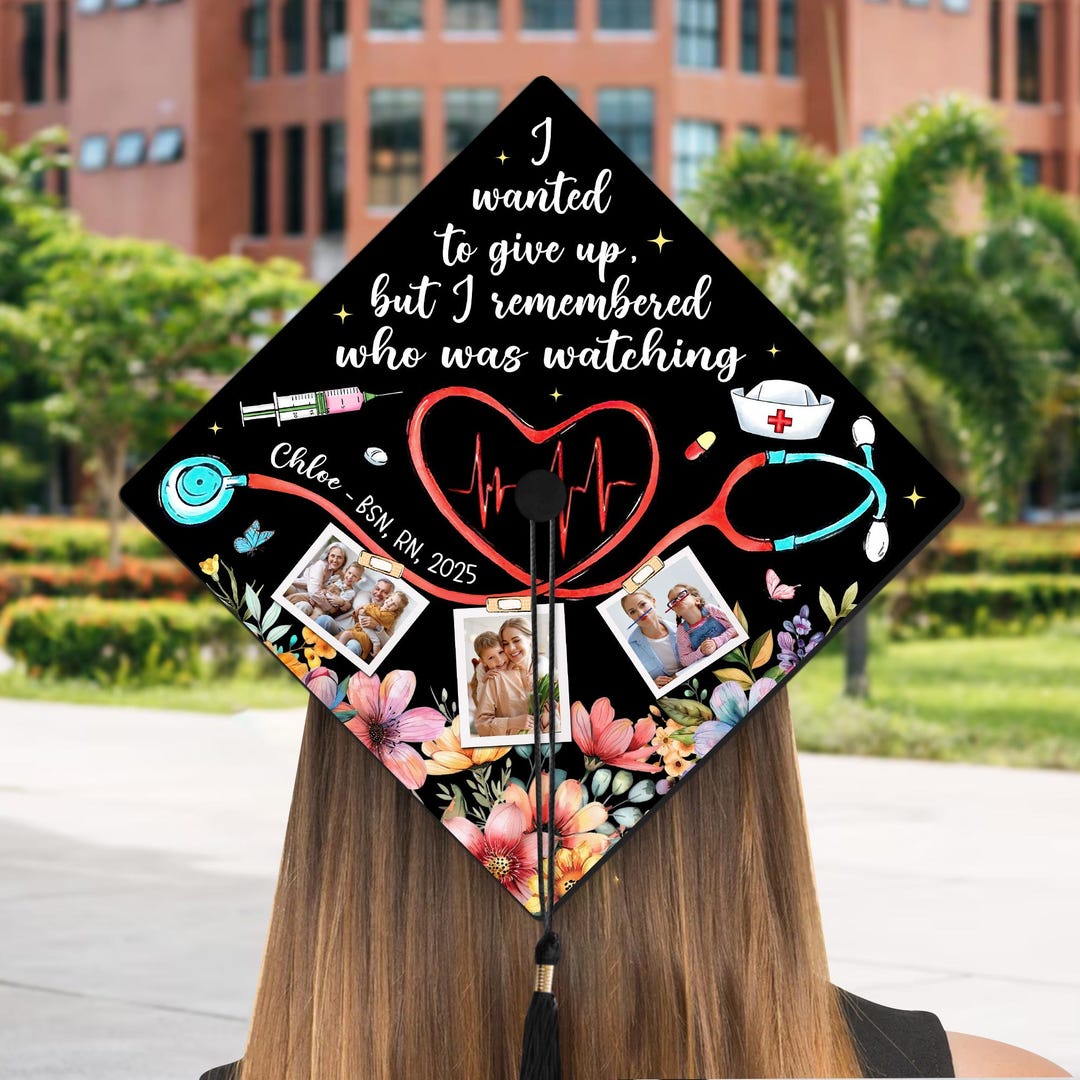 Photo Nurse Graduation Cap Topper I Did It for Them, Your Photos Custom ...