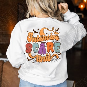 Custom Name Halloween ICU Nurse Shirt, Intensive Scare Unit Boo Crew ...