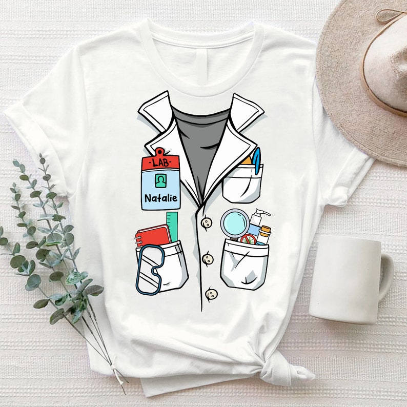Personalized Lab Coat Group Uniform Funny Lab Tech Shirt Med - Etsy