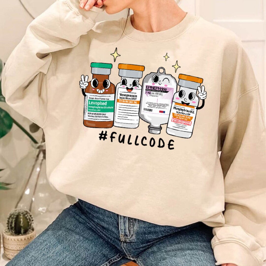 ICU Nurse Shirt, Levo, Neo, Vaso, Epi, Jesus Christ Fifth Pressor, Full ...