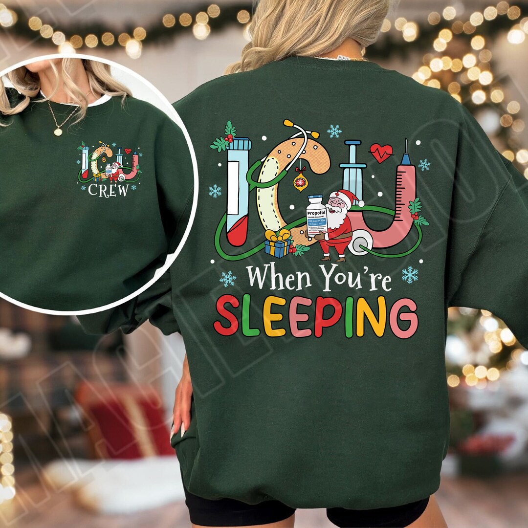 Christmas ICU Nurse Shirt, ICU Crew Funny Nicu Picu Nurse Tech Shirt ...