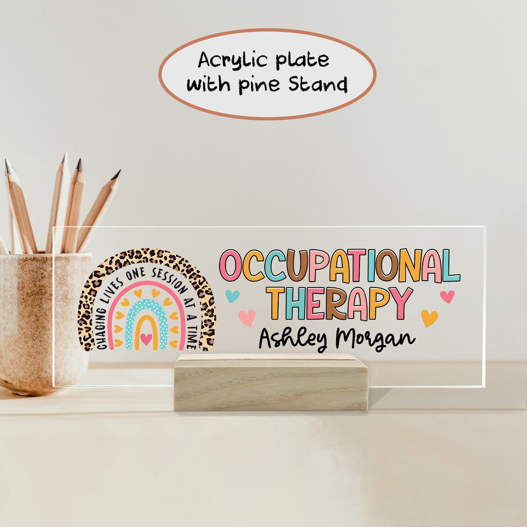 Personalized Occupational Therapist Acrylic Desk Plaque, Occupational ...