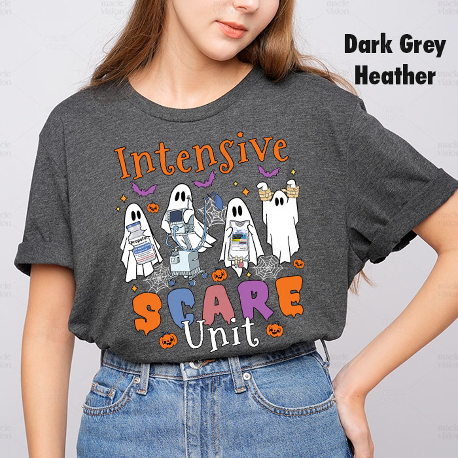 Halloween ICU Nurse Shirt, Intensive Scare Unit,icu Boo Crew Funny Nicu ...