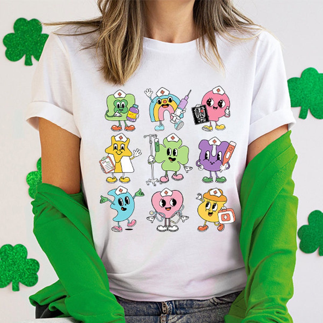 Patrick's Day Nurse Lucky Charm, ST Patrick's Nurse Shirt, Patrick ER ...