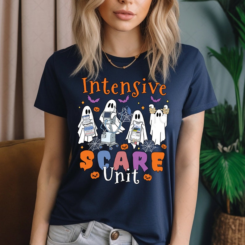 Halloween ICU Nurse Shirt, Intensive Scare Unit,icu Boo Crew Funny Nicu ...