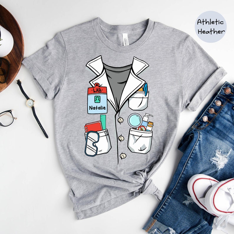 Personalized Lab Coat Group Uniform Funny Lab Tech Shirt Med - Etsy