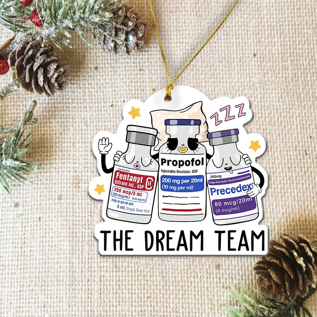 ICU Nurse Acrylic Ornament,dream Team Hanging Decor,icu Nurse Christmas ...