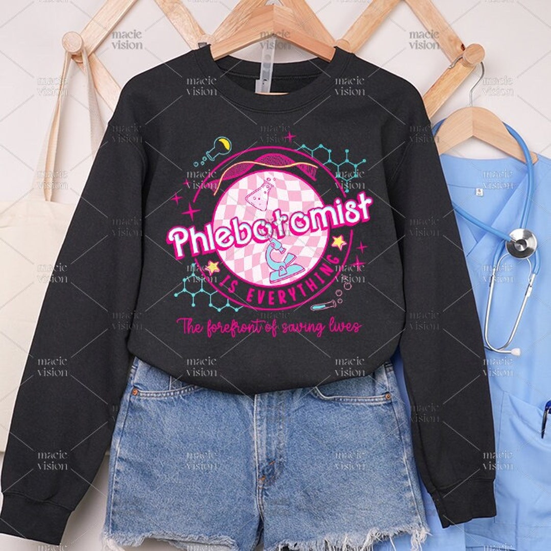 Pink Retro Lab Week 2024 Shirt, Phlebotomist Sweatshirt, Laboratory ...