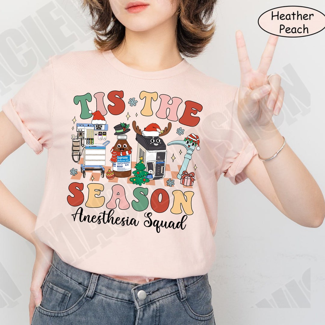 Funny Christmas Anesthesia Tech Shirt, Anesthesia Squad Goals T-shirt ...