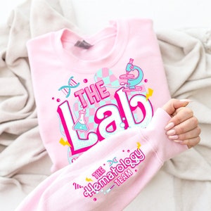 Personalized Laboratory Sleeve Print Sweatshirt, Retro Lab Week 2024 ...