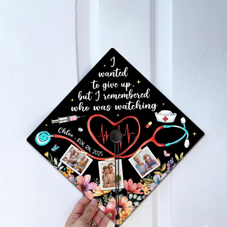 Photo Nurse Graduation Cap Topper I Did It for Them, Your Photos Custom ...