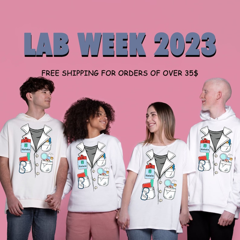 Personalized Lab Coat Group Uniform Funny Lab Tech Shirt Med - Etsy