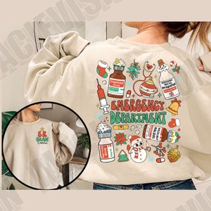 Christmas ER Nurse Shirt, Christmas Nurse Shirt,xmas ER Crew Funny ER ...