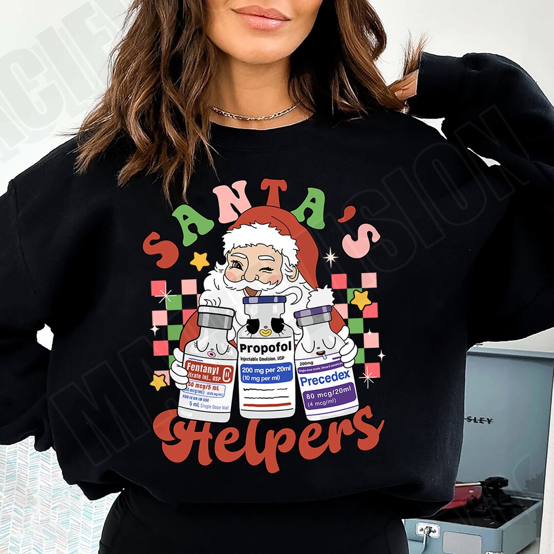 Christmas ICU Nurse Shirt, Dream Team Sweatshirt, Santa's Helpers Icu ...