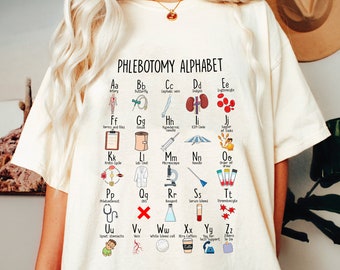 Phlebotomist Nurse Shirts, Phlebotomist Alphabet Shirt, Phleb Abcs ...