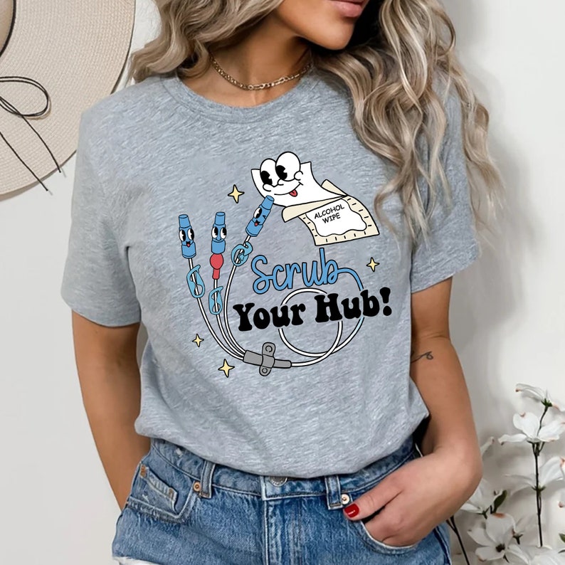 Scrub the Hub, Funny Peds ER Icu Rn T-shirt, Nursing Student Grad Gift ...