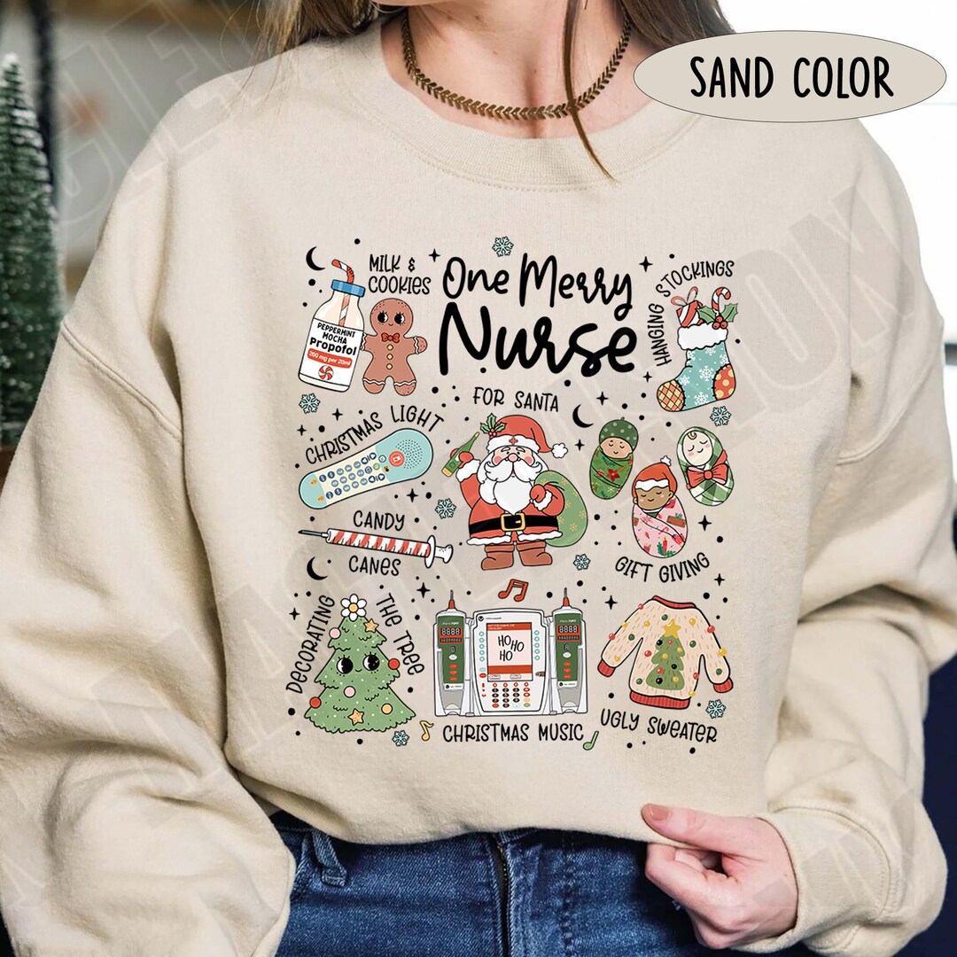 Christmas Nurse Shirt, One Merry Nurse, Xmas Nurse Crew Shirt for Team ...