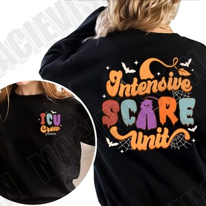 Custom Name Halloween ICU Nurse Shirt, Intensive Scare Unit Boo Crew ...