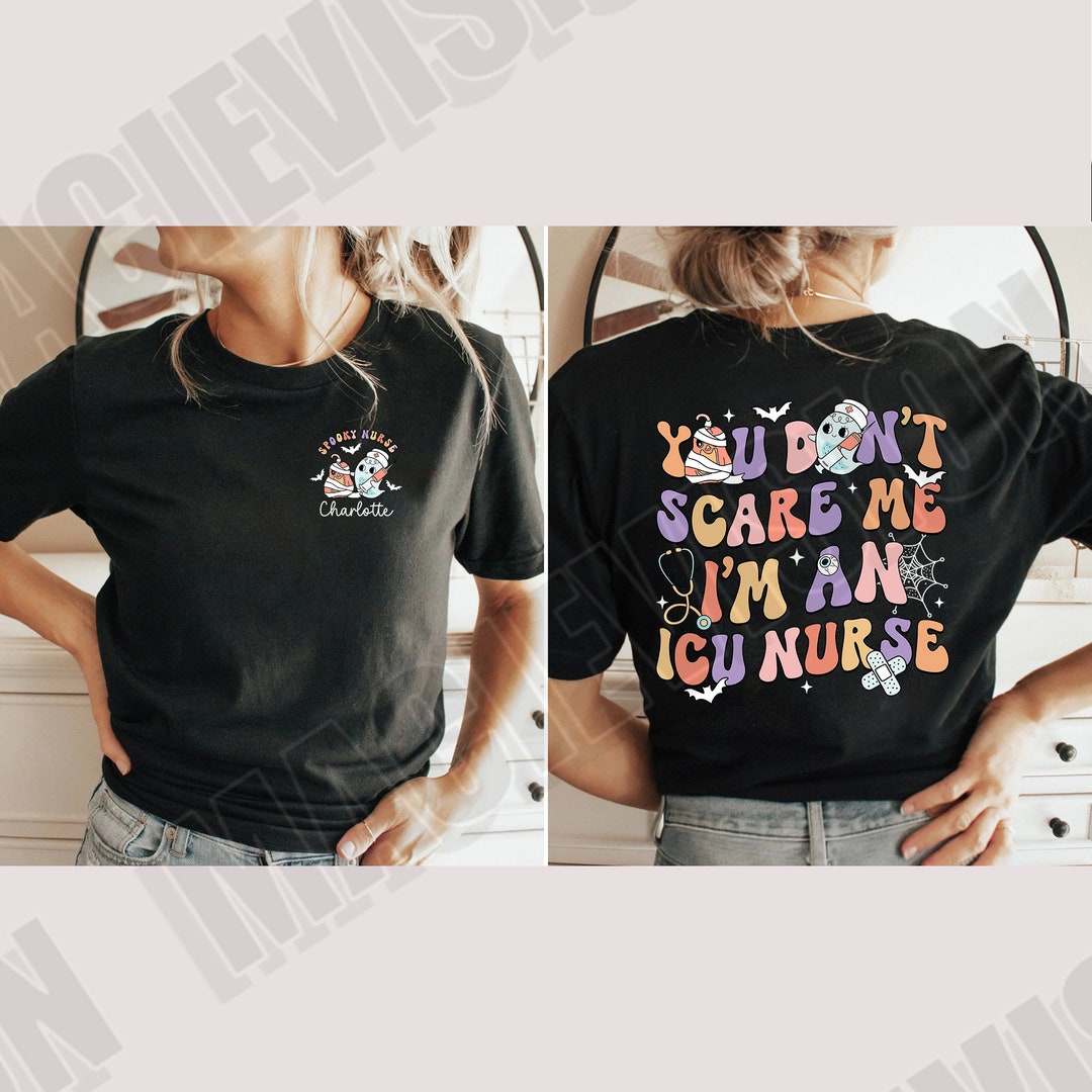 Halloween ICU Nurse Shirt, Intensive Scare Unit,boo Crew Funny Nicu ...