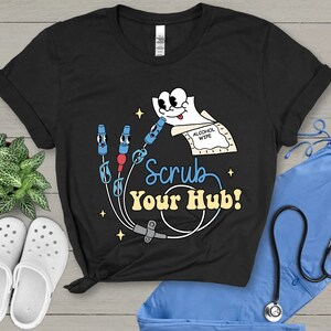 Scrub the Hub, Funny Peds ER Icu Rn T-shirt, Nursing Student Grad Gift ...