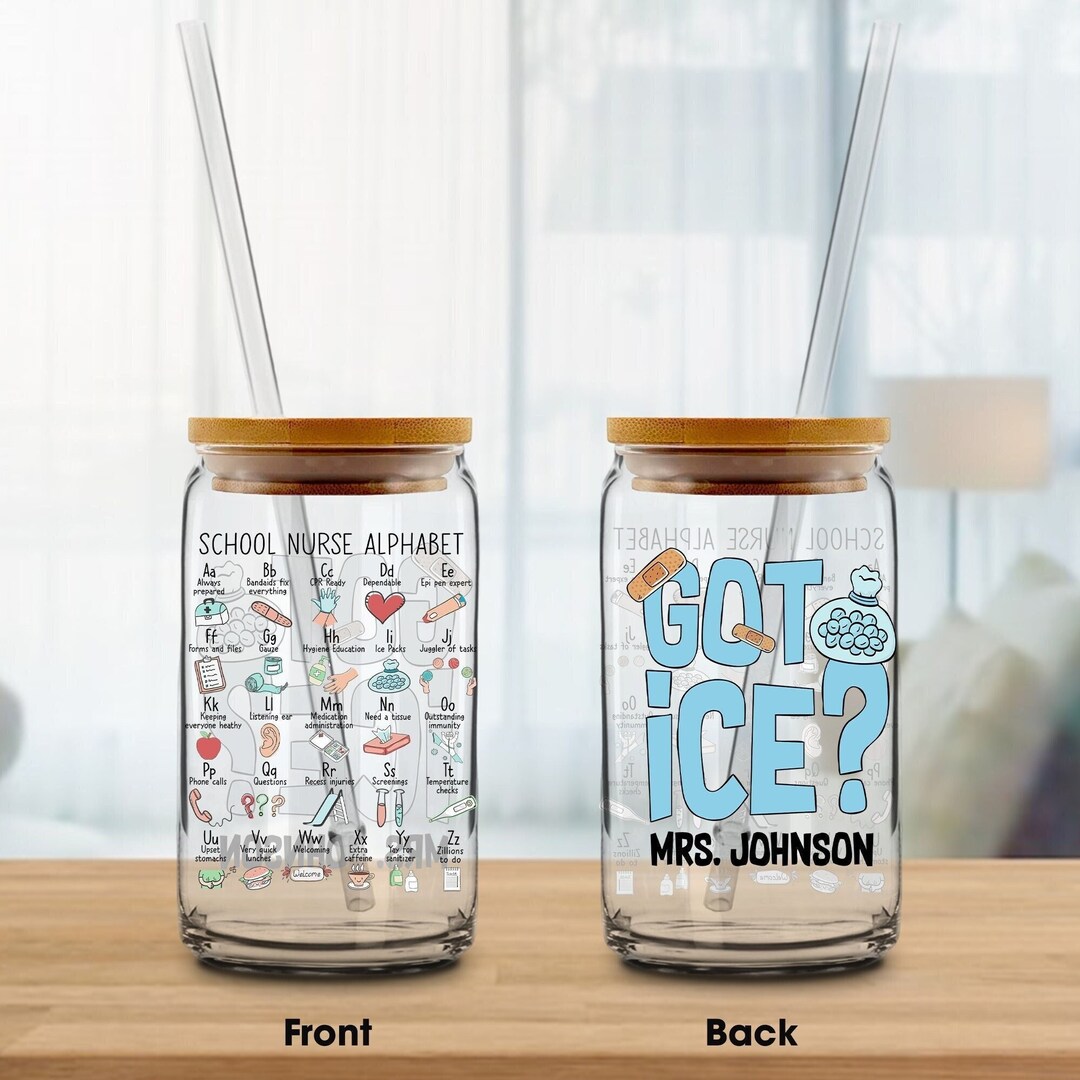 Nurse Life Glass Cup, Nurse Coffee Cup, Drinking Cup, Nurse Iced Coffee ...
