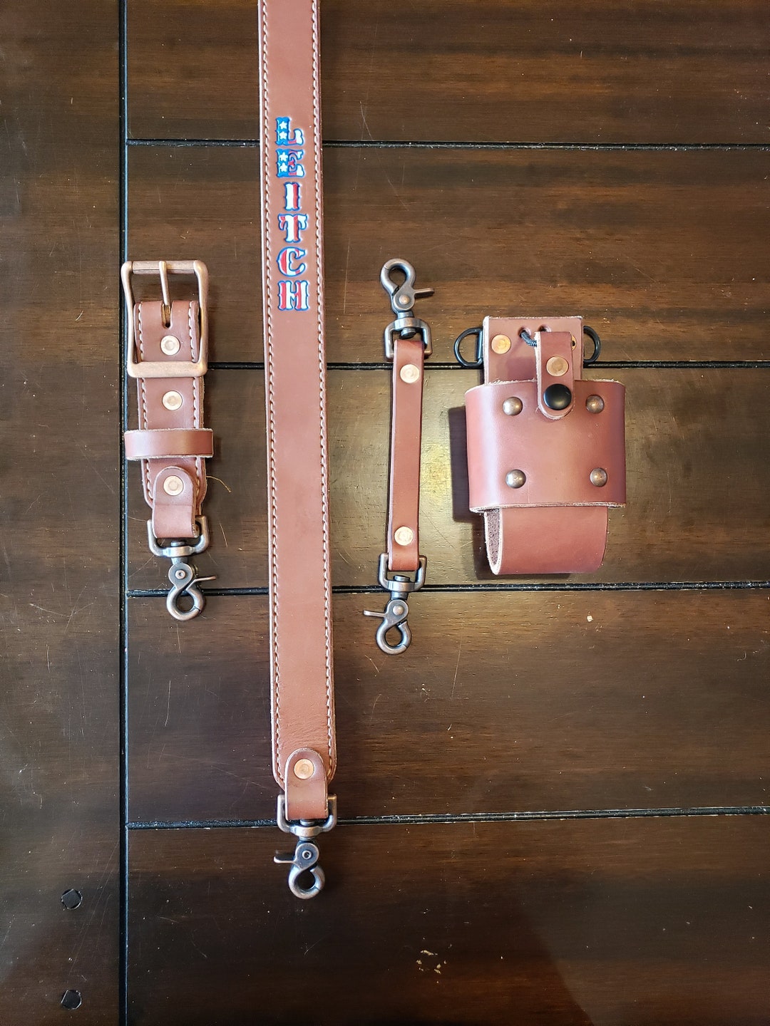 Custom Leather Firefighter Radio Strap - Etsy