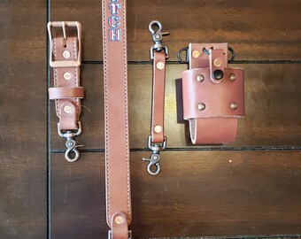 Custom Leather Firefighter Radio Strap - Etsy