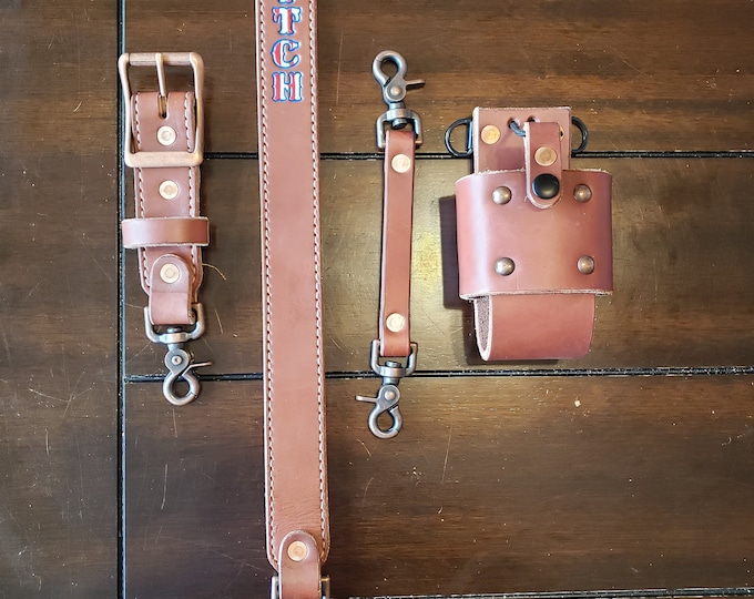 Custom Leather Firefighter Radio Strap - Etsy