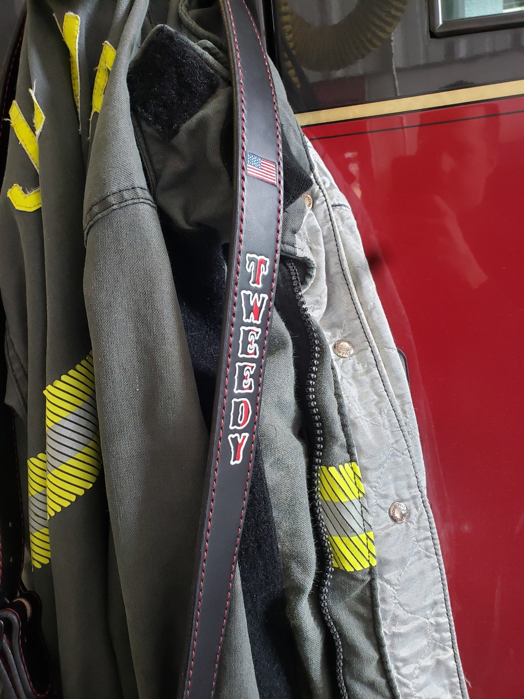 Custom Leather Firefighter Radio Strap - Etsy