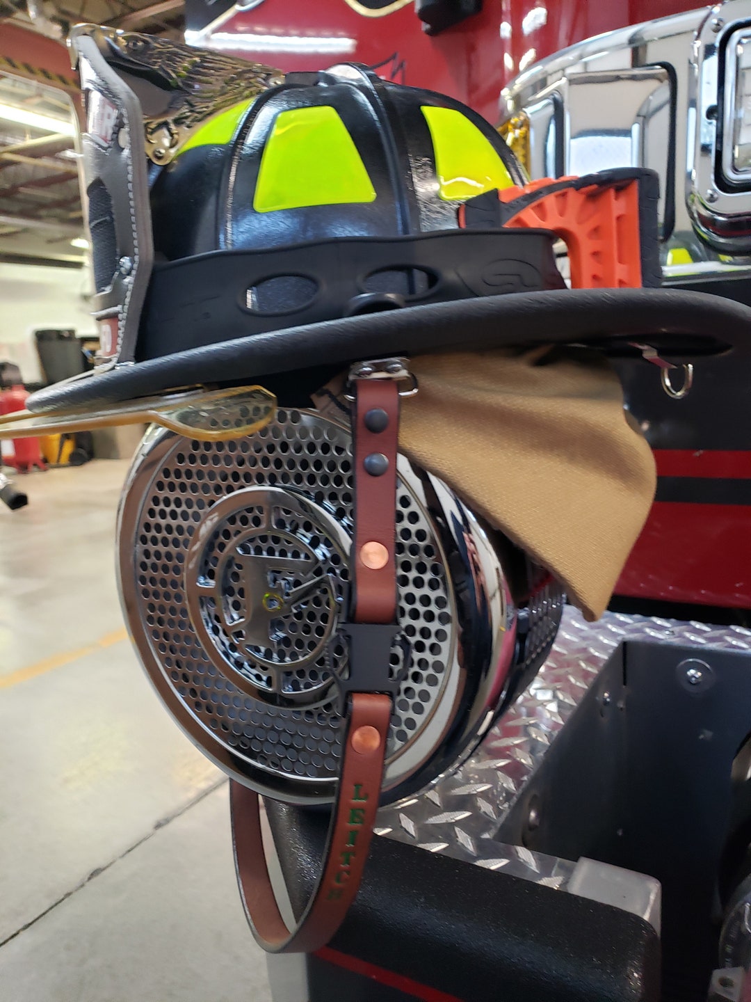 Firefighter Helmet Leather Chinstrap - Etsy