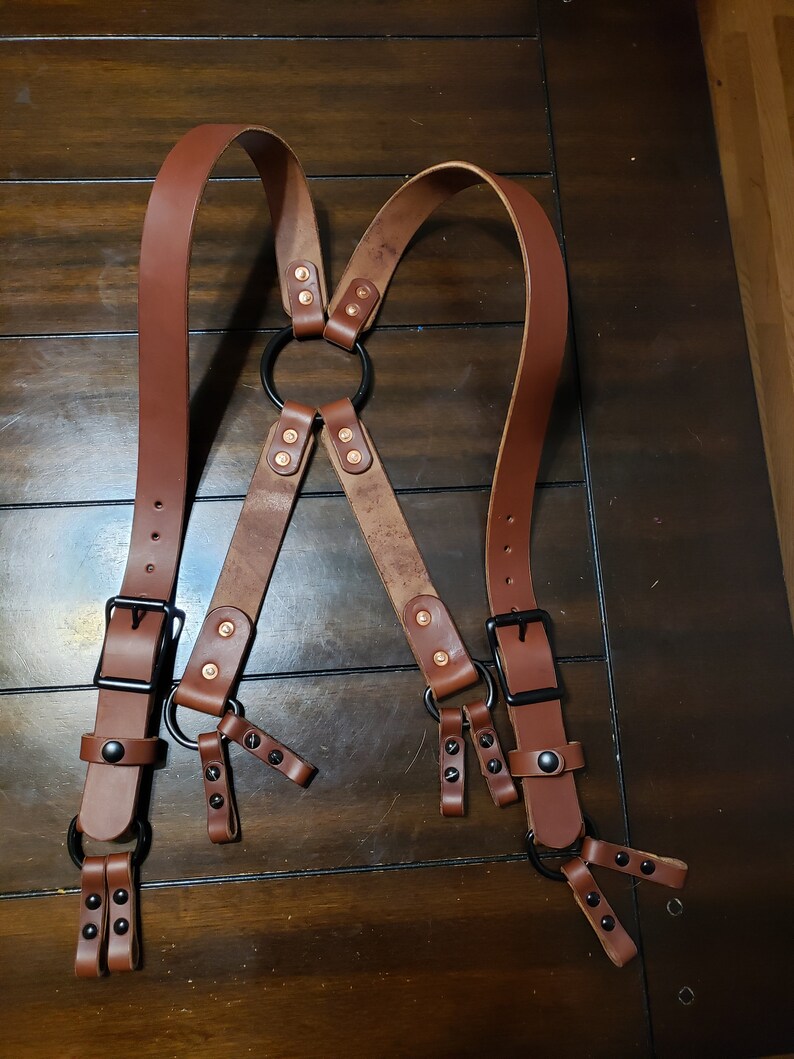 Firefighter Leather Suspenders - Etsy