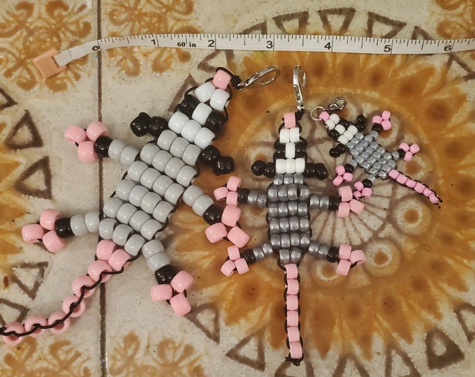 Super Tiny Bead Possum Charm / Zipper Pull / Desk Pet - Etsy