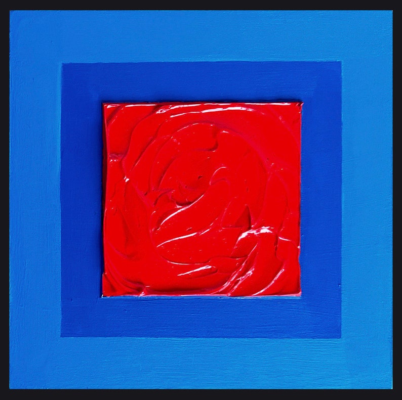 Triptych Relief Tiles 3D Wall Sculpture Acrylic, Hand Cut MDF Wood ...