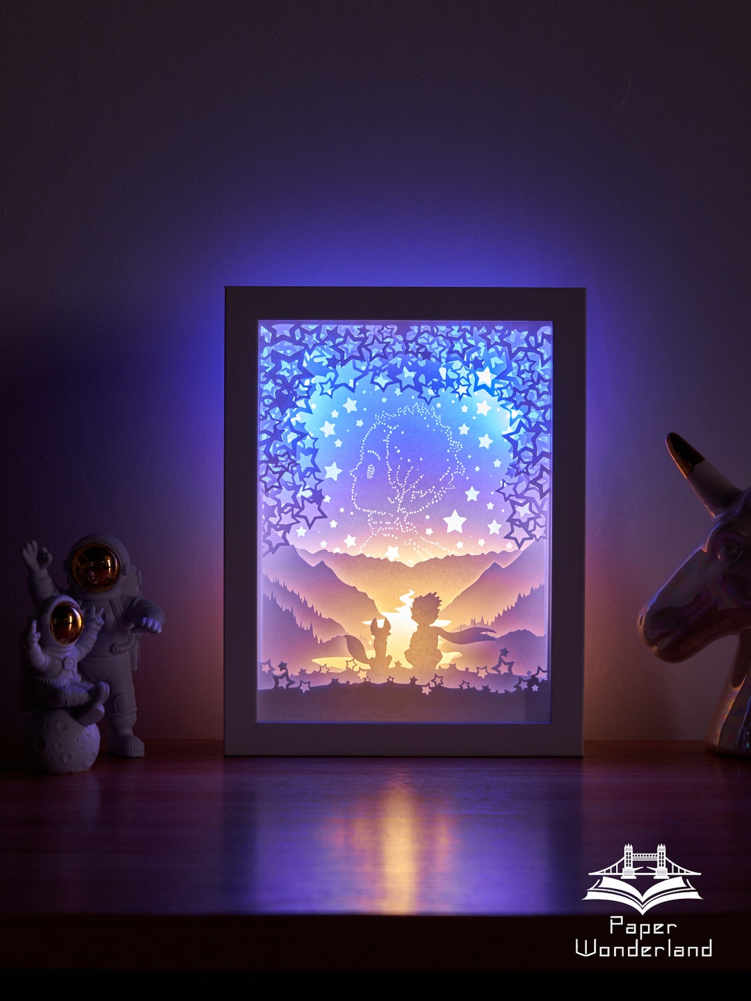 Papercut Light Box Paper Carving Light Box Night Light 3d Led Light Box ...