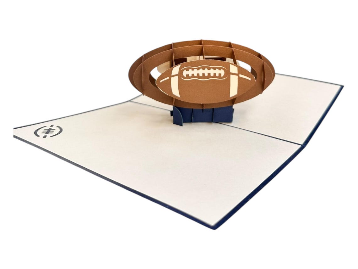 Football Pop up Birthday Card, Handmade 3D Paper Craft - Etsy
