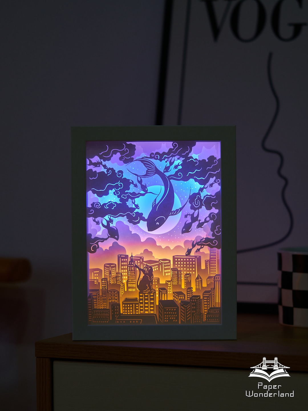 Papercut Light Box Paper Carving Light Box Night Light 3d Led Light Box ...