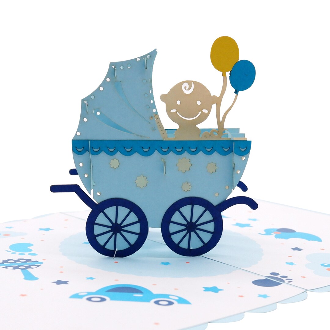 Baby Pram Pop up Card, 3D Cards, Birthday Card, Greeting Cards,happy ...