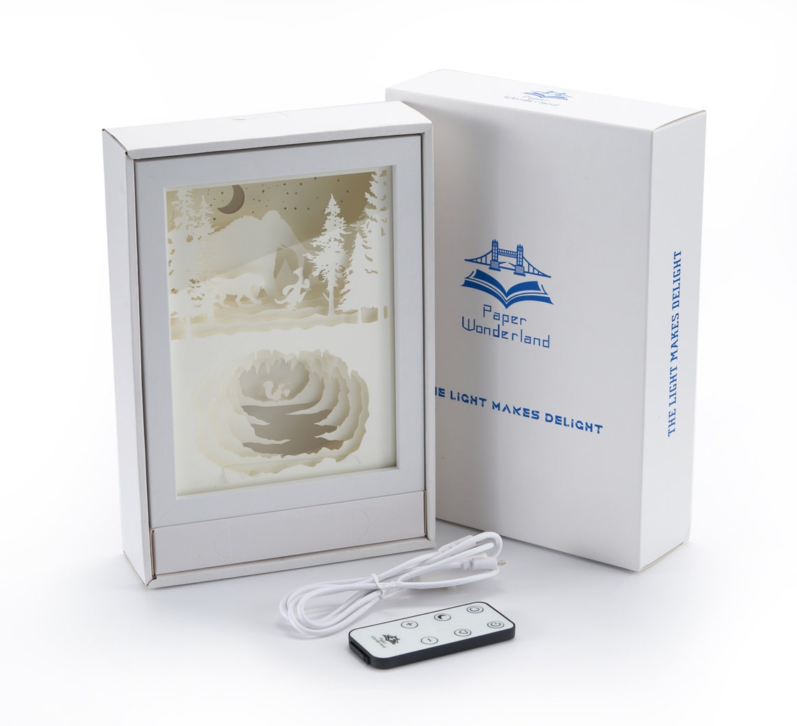 Papercut Light Box Paper Carving Light Box Night Light 3d Led Light Box ...