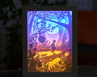 Papercut Light Box Paper Carving Light Box Night Light 3d Led Light Box ...