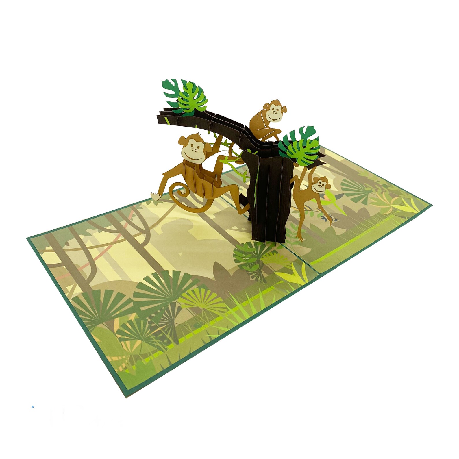 Monkey Pop up Card, 3D Cards, Christmas Card, Greeting Cards,happy ...